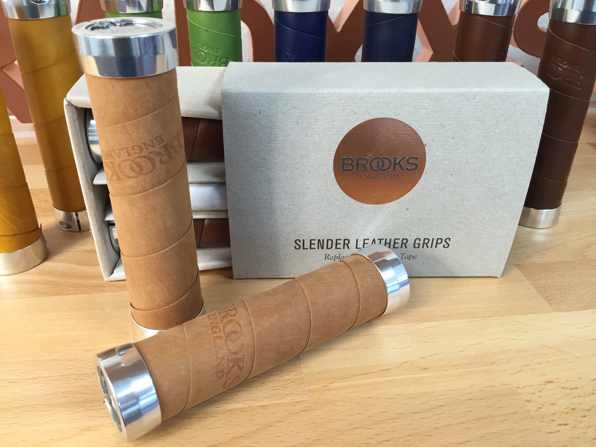 Brooks Slender Grips Leder Handgriffe Fahrrad Handgriffe