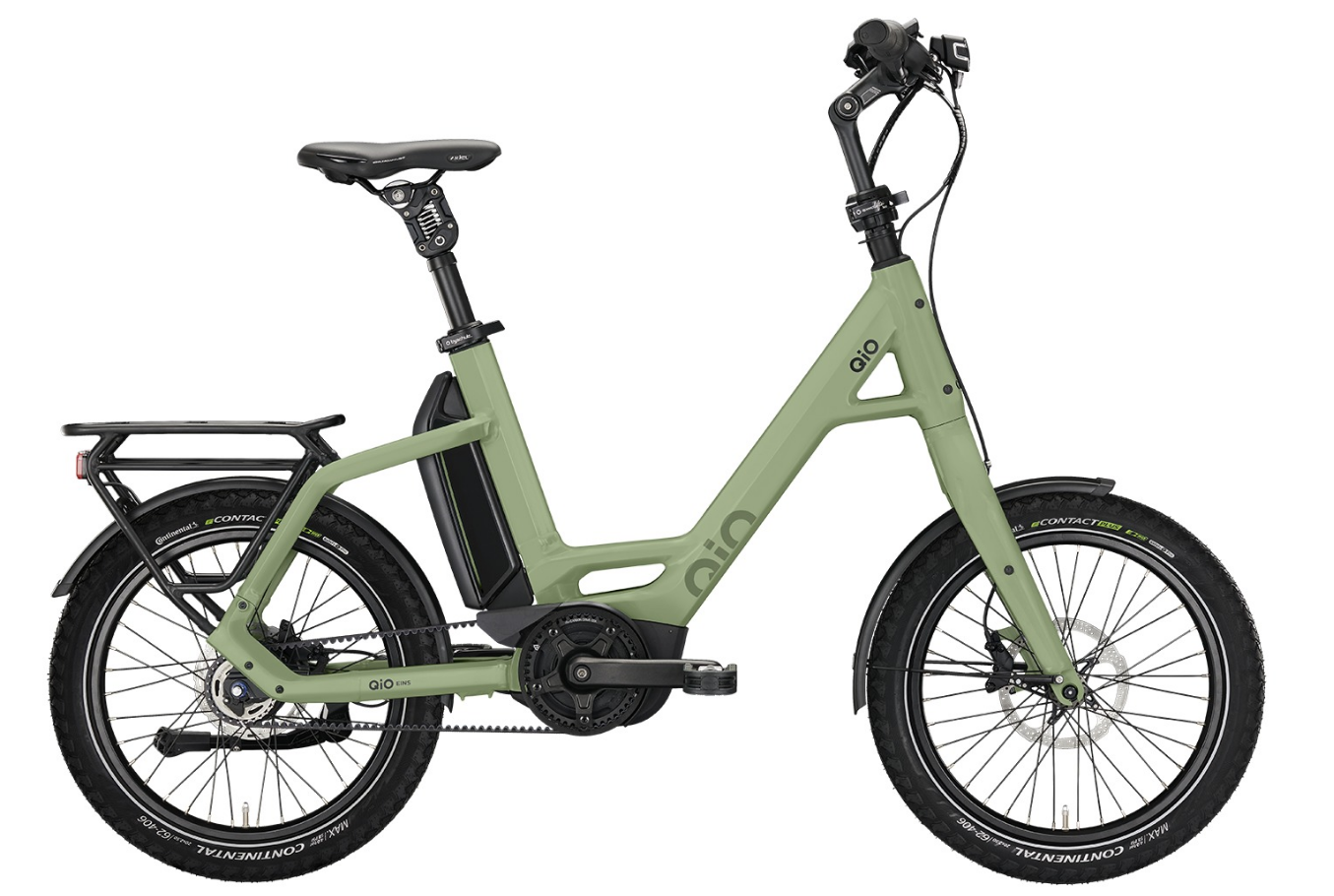QiO EINS A-8 light olive matt LL Kompaktrad, Pedelec
