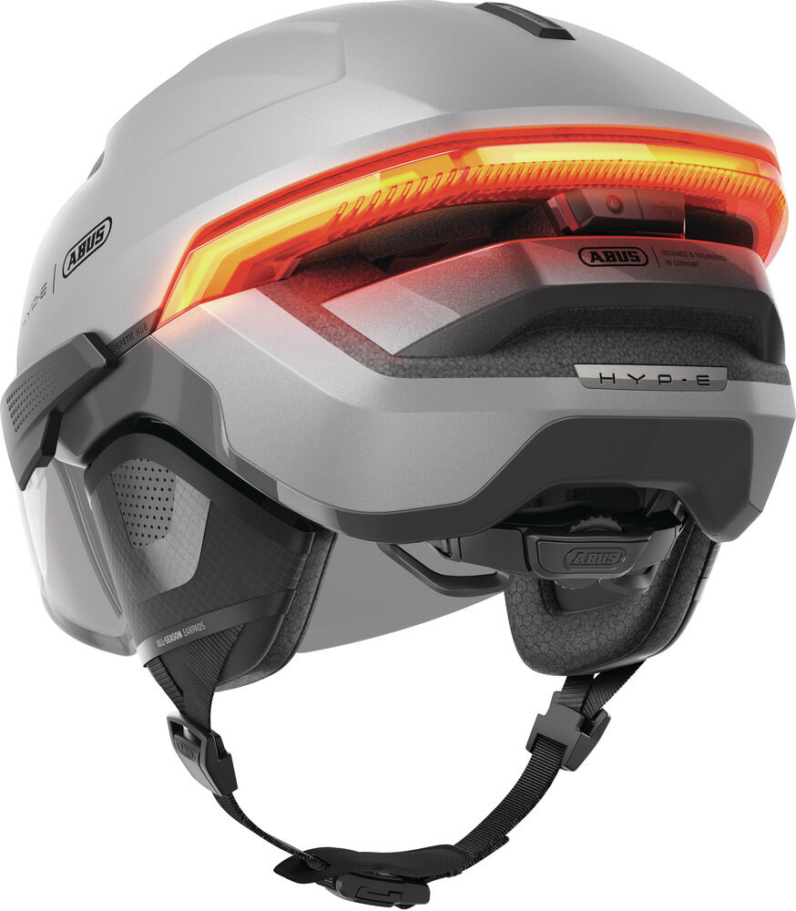 Abus HYP-E BL.ACE Smart Helm - Gleam Silver M / 54-58cm > FaltradXXS.de