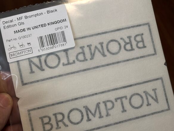 Brompton Logo Aufkleber Hauptrahmen > FaltradXXS.de
