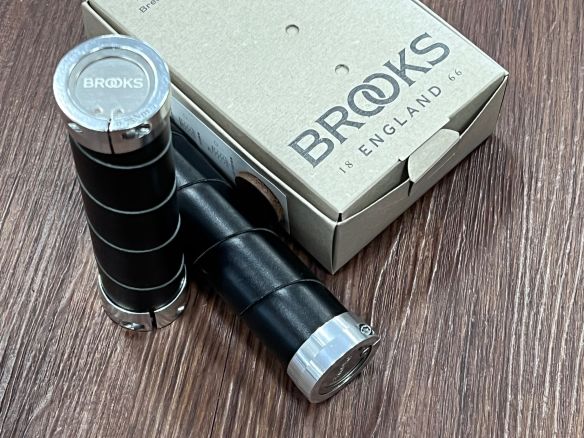 Brooks Slender Grips Leder Handgriffe schwarz Fahrrad Handgriffe ...