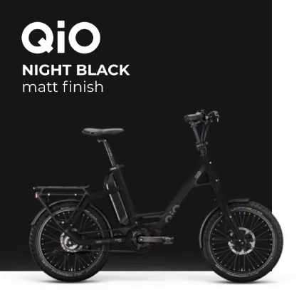 QiO EINS P-E Night Black Schwarz Kompaktrad, Pedelec > FaltradXXS.de