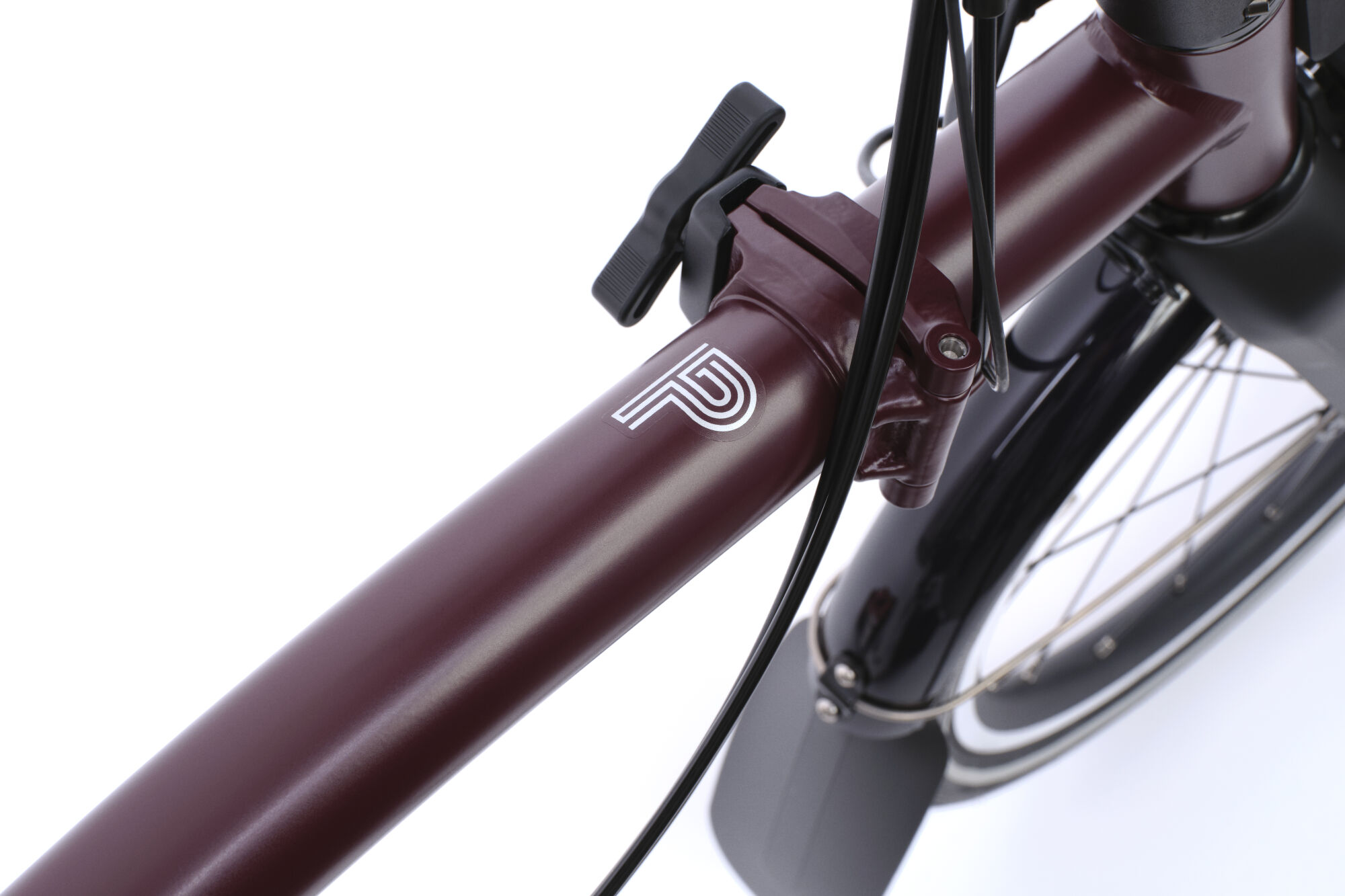 Brompton New Electric P Line (ab 12,5 kg) Plum Red H-Lenker > FaltradXXS.de