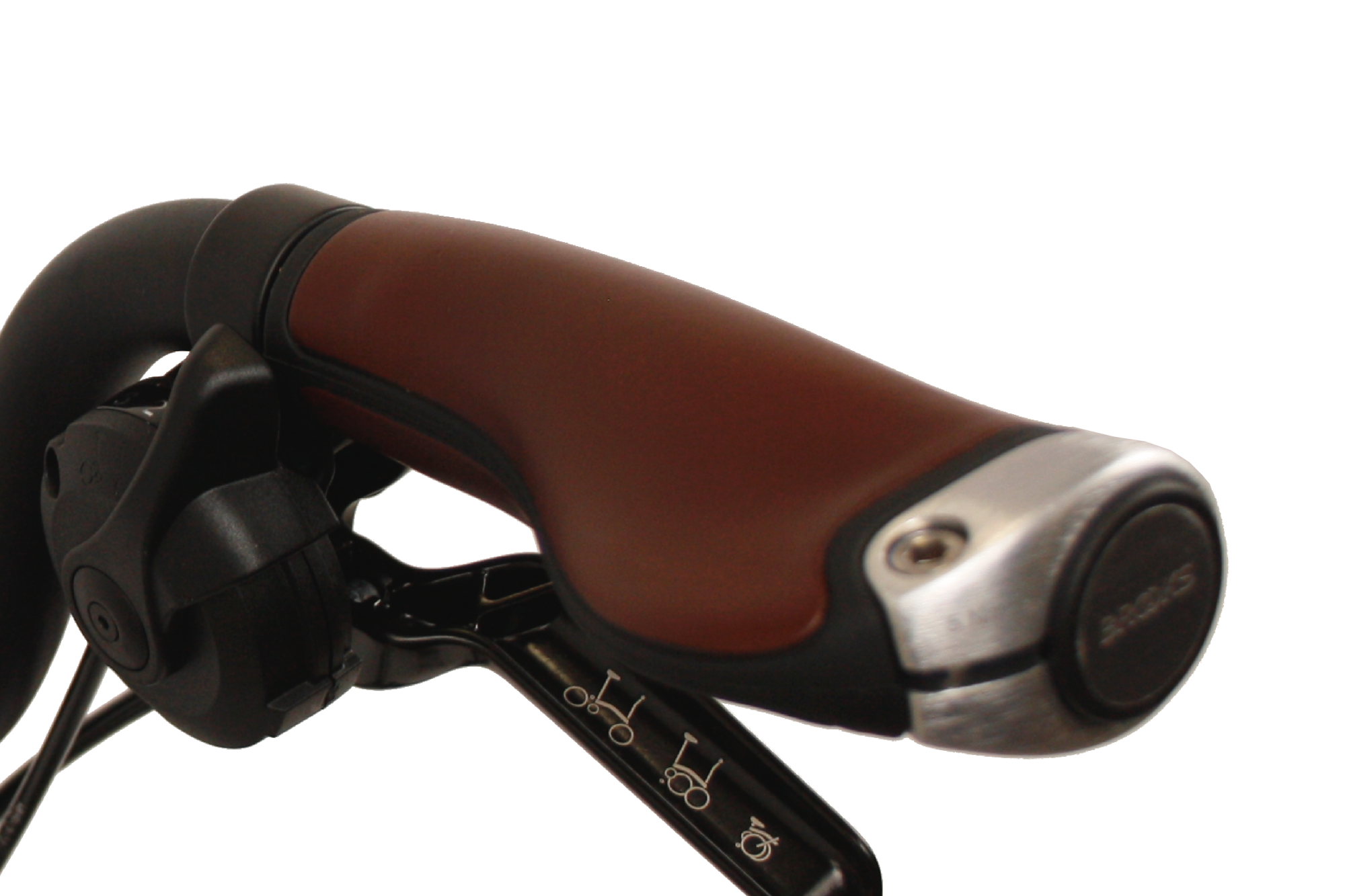 Brooks GP1 Leder Griffe Braun 130/130 Handgriffe