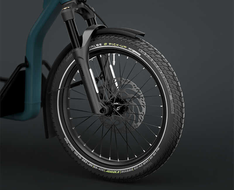 CAGO (S&E) CS100 Active Mint Blue Blau Lastenrad > FaltradXXS.de