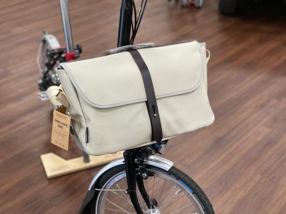 Brompton Shoulder Bag grau medium Restposten Taschen FaltradXXS
