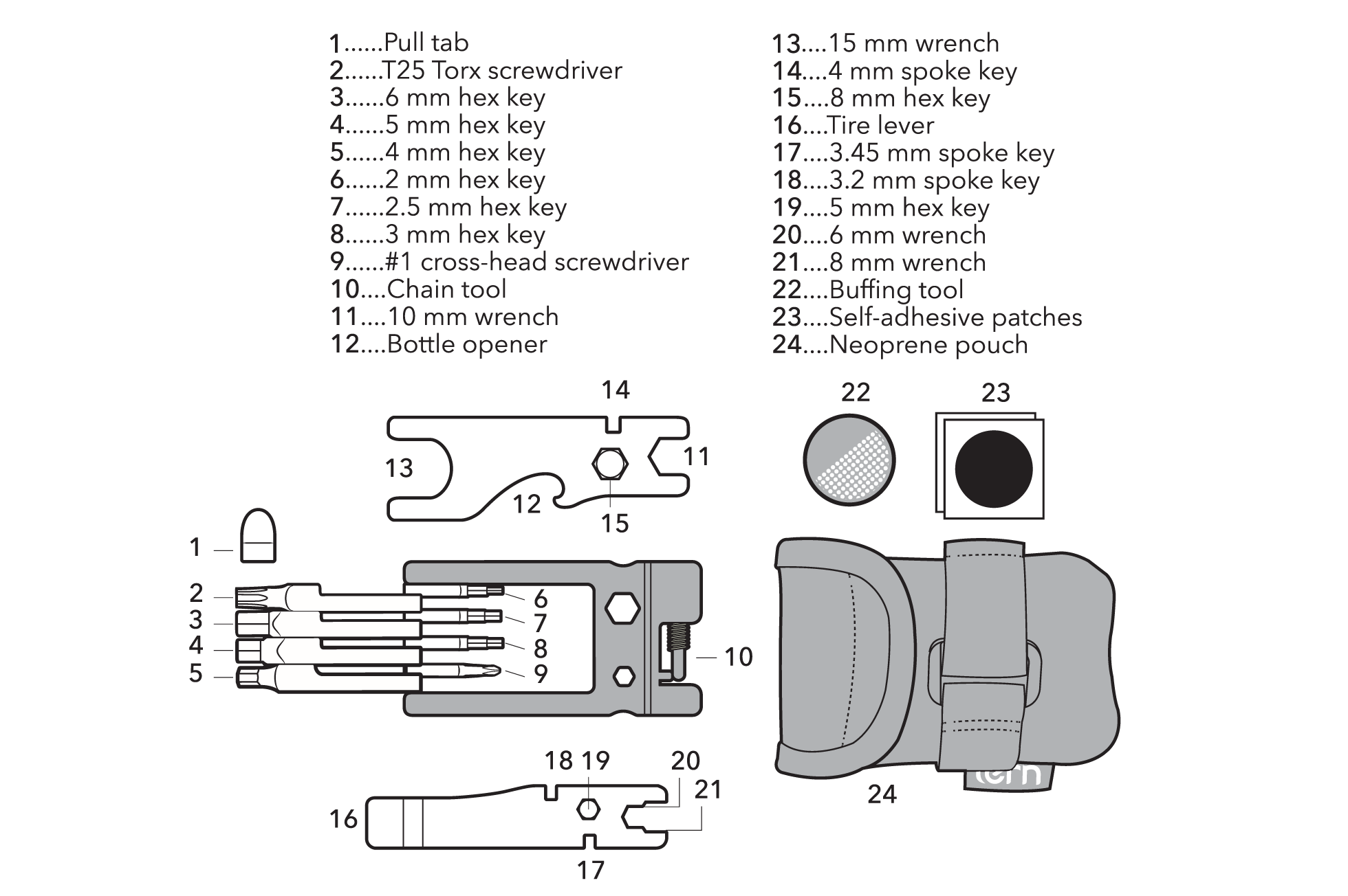 Tern Multi Tool 2.0 mit 24 Teilen Biologic > FaltradXXS.de