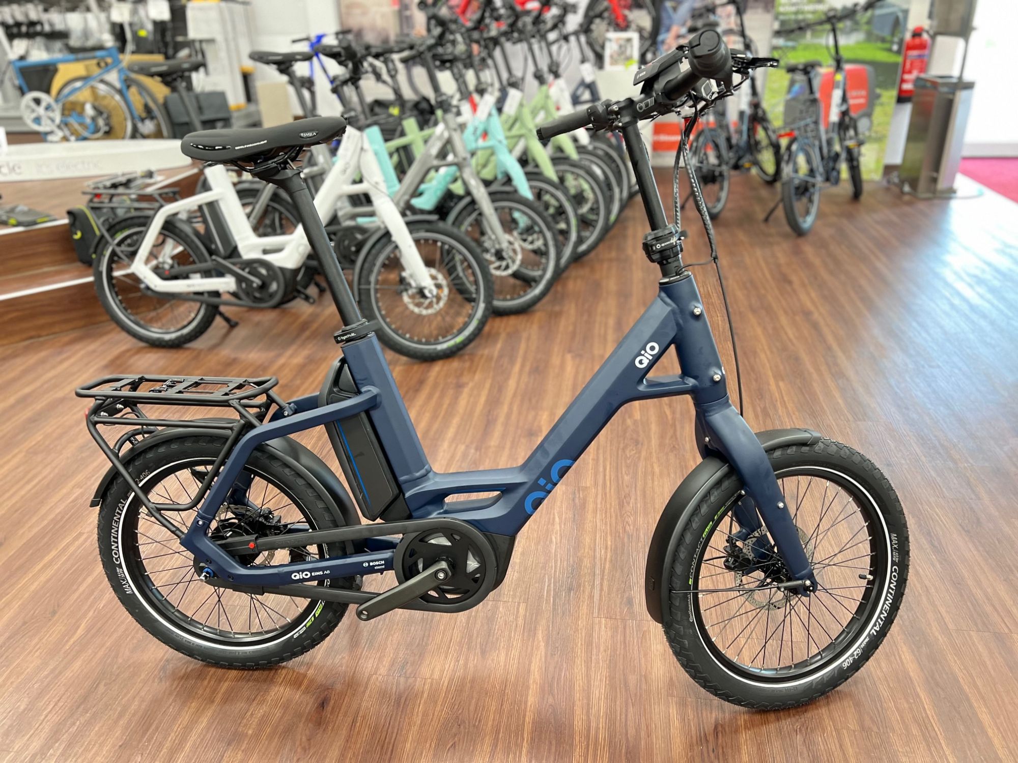 QiO EINS A-8 RBN beryllblau mit Rücktrittbremse Kompaktrad, Pedelec