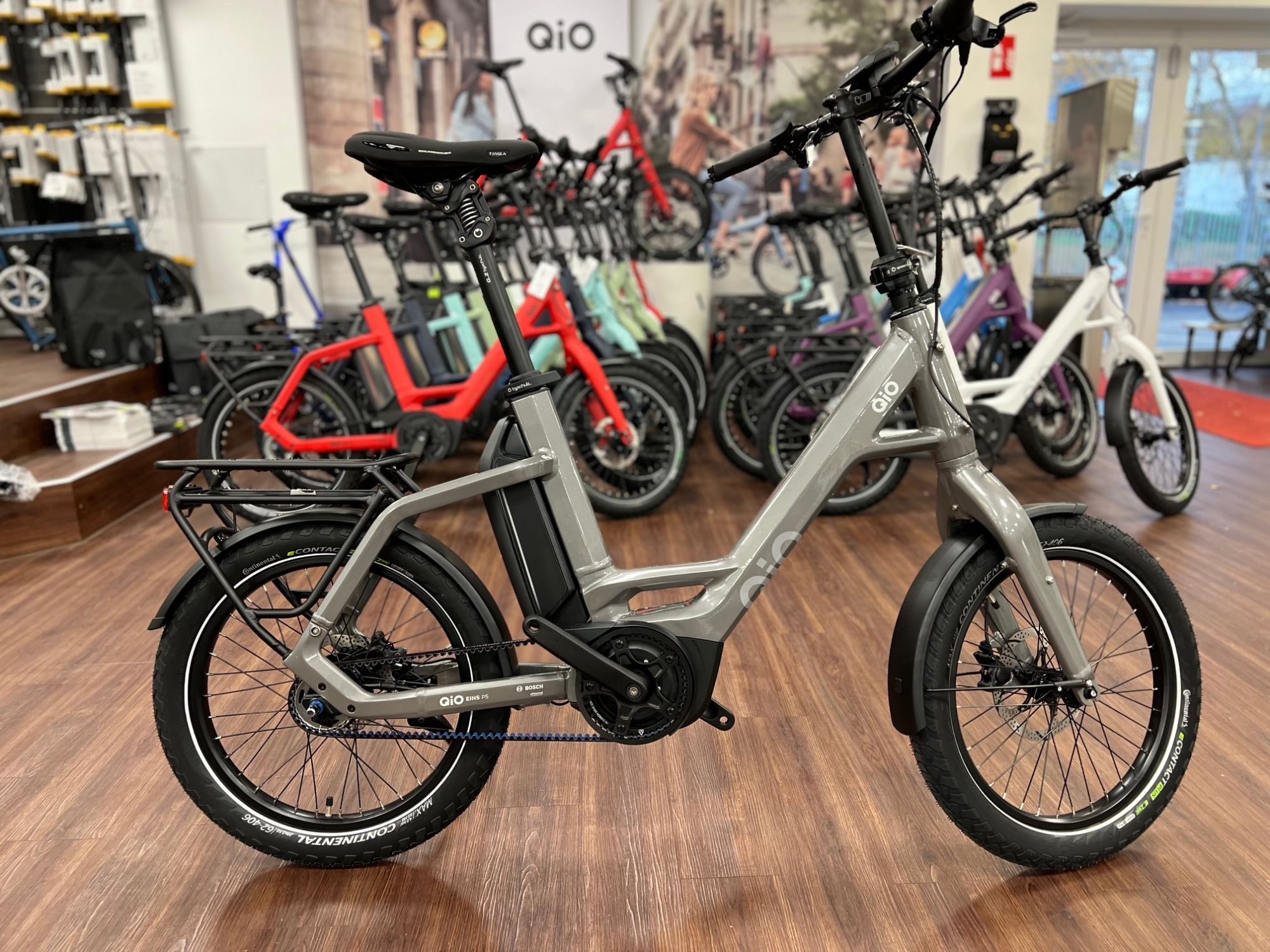 QiO EINS P-5 lead metal matt LL Kompaktrad, Pedelec